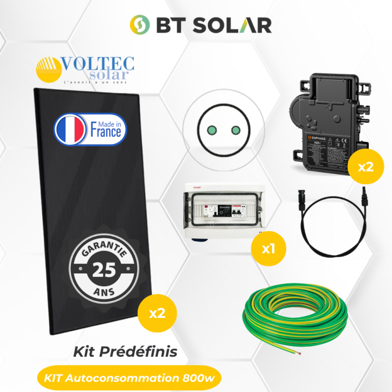 Kit Autoconsommation VOLTEC - ENPHASE 2 panneaux - BT Solar